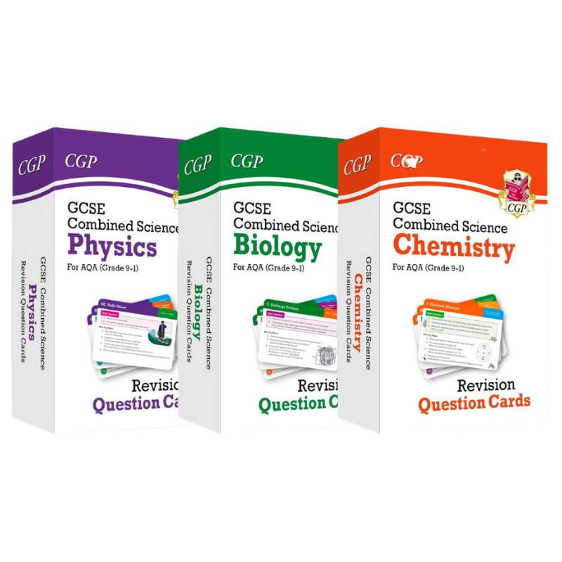 GCSE AQA CGP Combined Science Revision Flashcard All 3 Question Cards ...